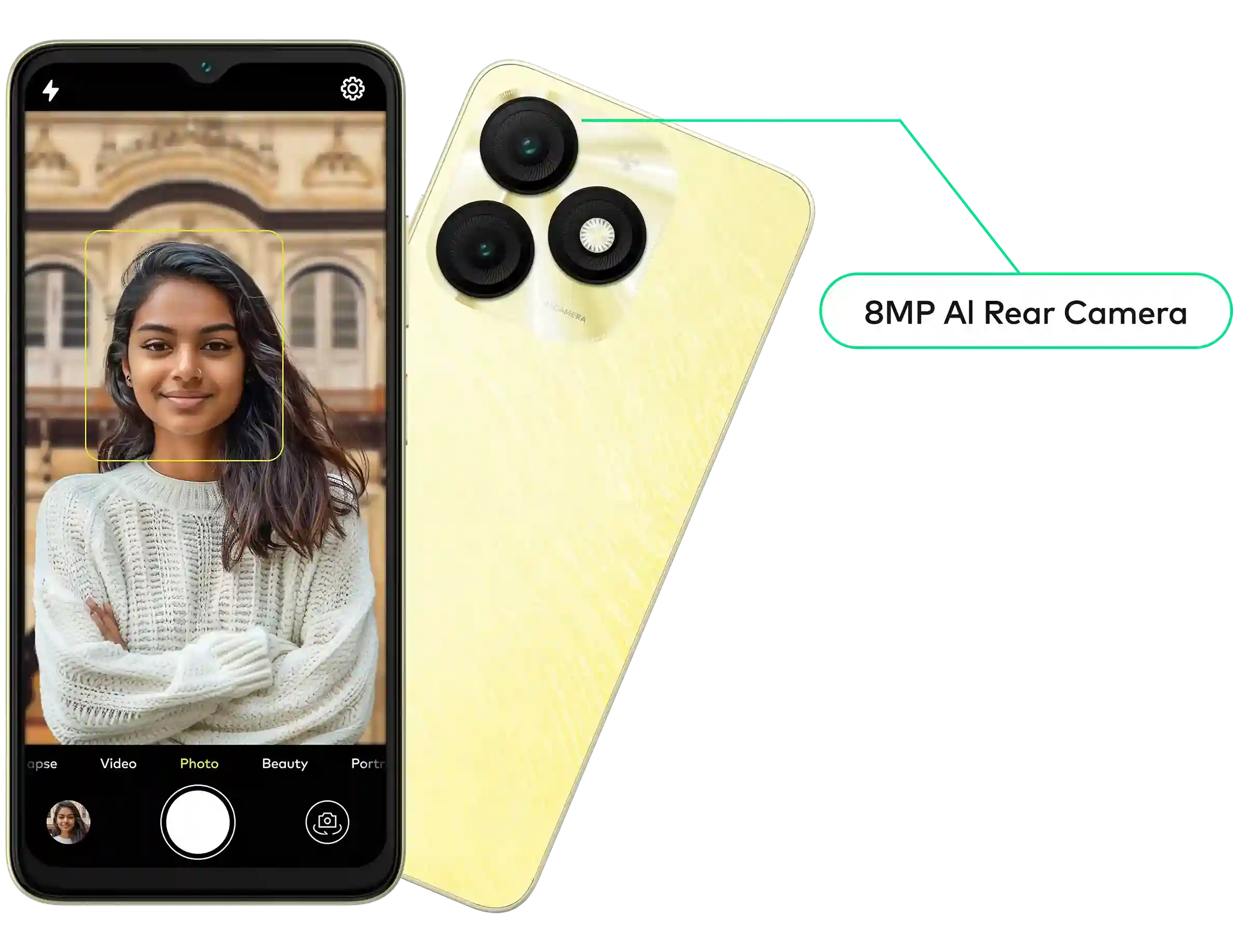 8MP AI Rear Camera